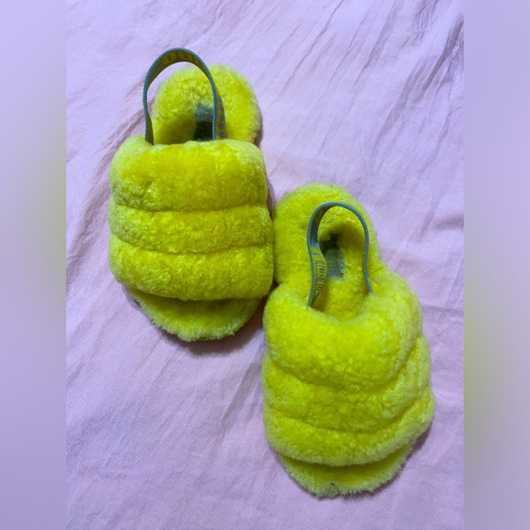 UGG | Shoes | Ugg Fluff Yeah Slides Yellow | Poshmark